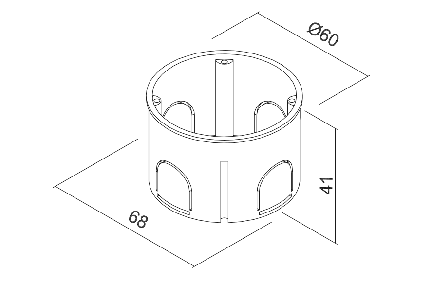 Mounting box for hollow walls