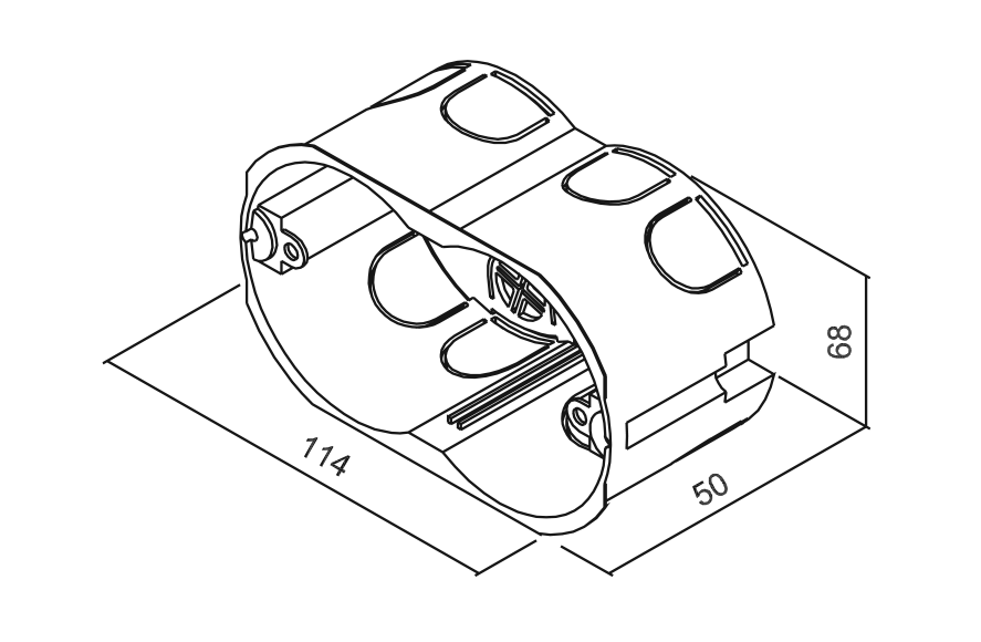 Mounting box for hollow walls